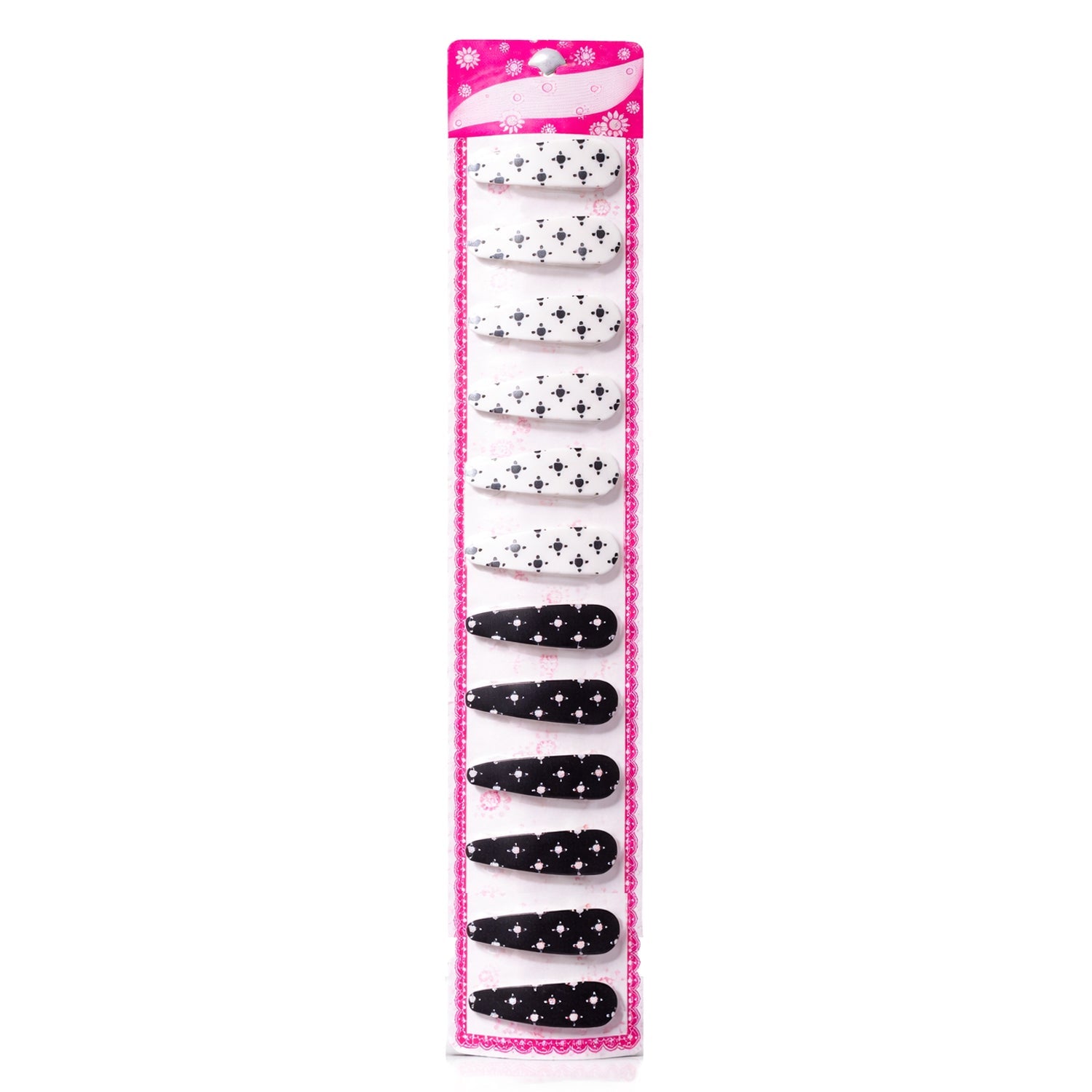 Korean Design Tic Tac Hair Clips - 12 Pcs – Moon Kuwait