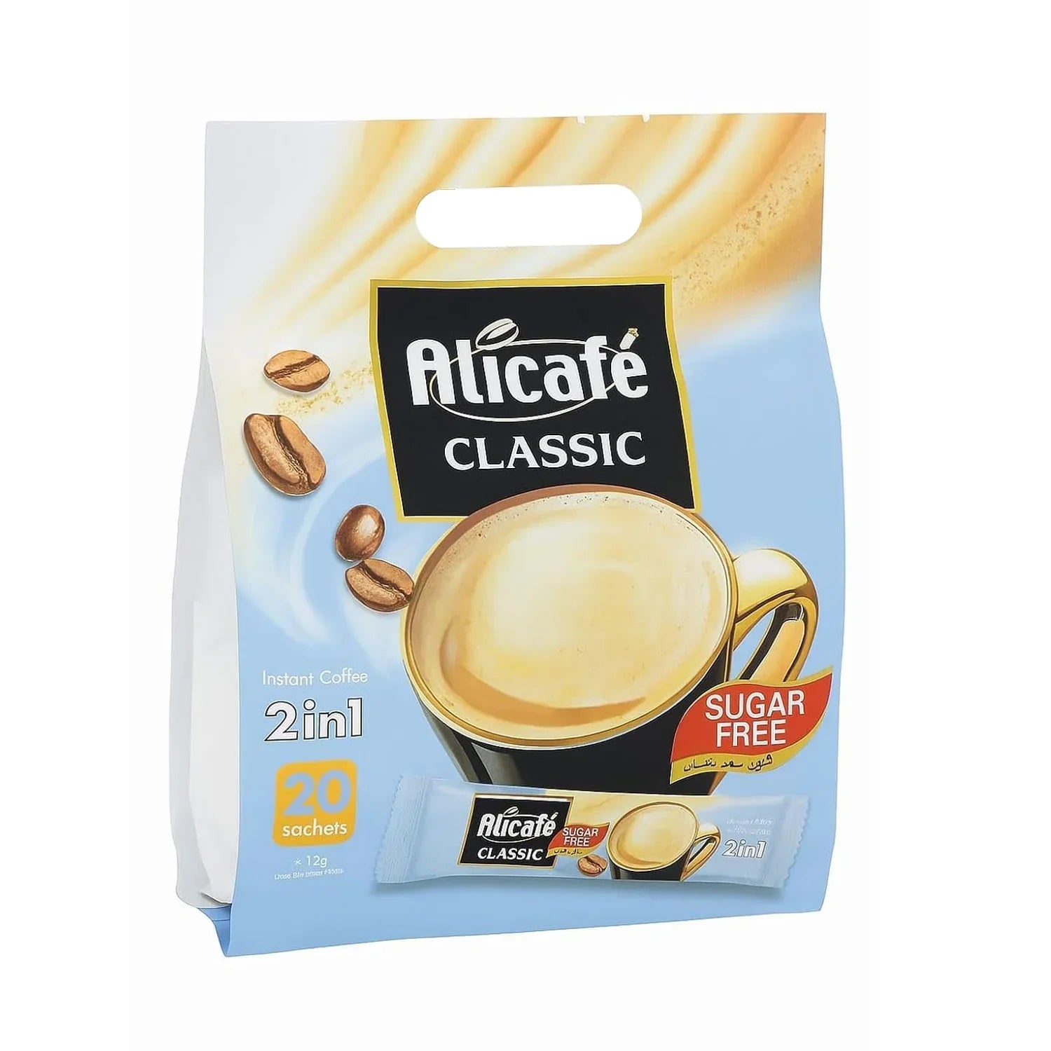 Alicafe Sugar Free Classic 2 In 1 Instant Coffee - 20 Sachets x 12g (2 ...