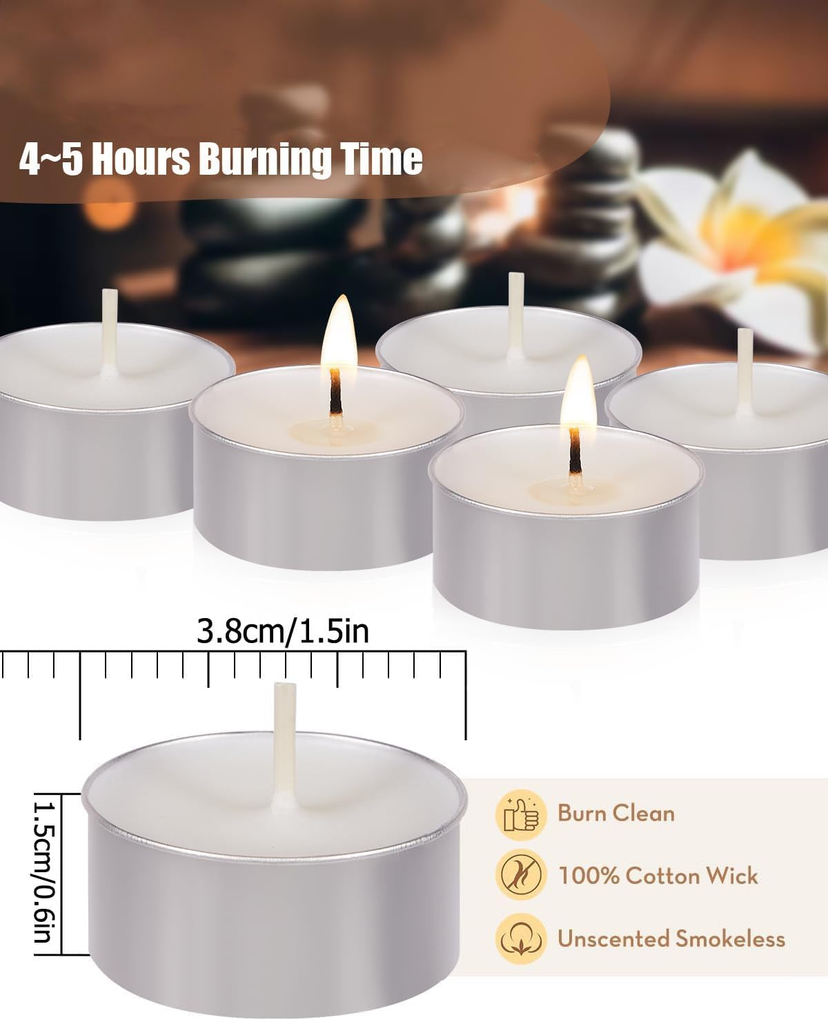 Tea Light Candles - 25 Pcs Set – Moon Kuwait
