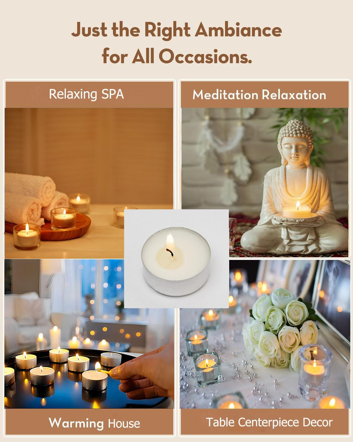 Tea Light Candles - 25 Pcs Set – Moon Kuwait