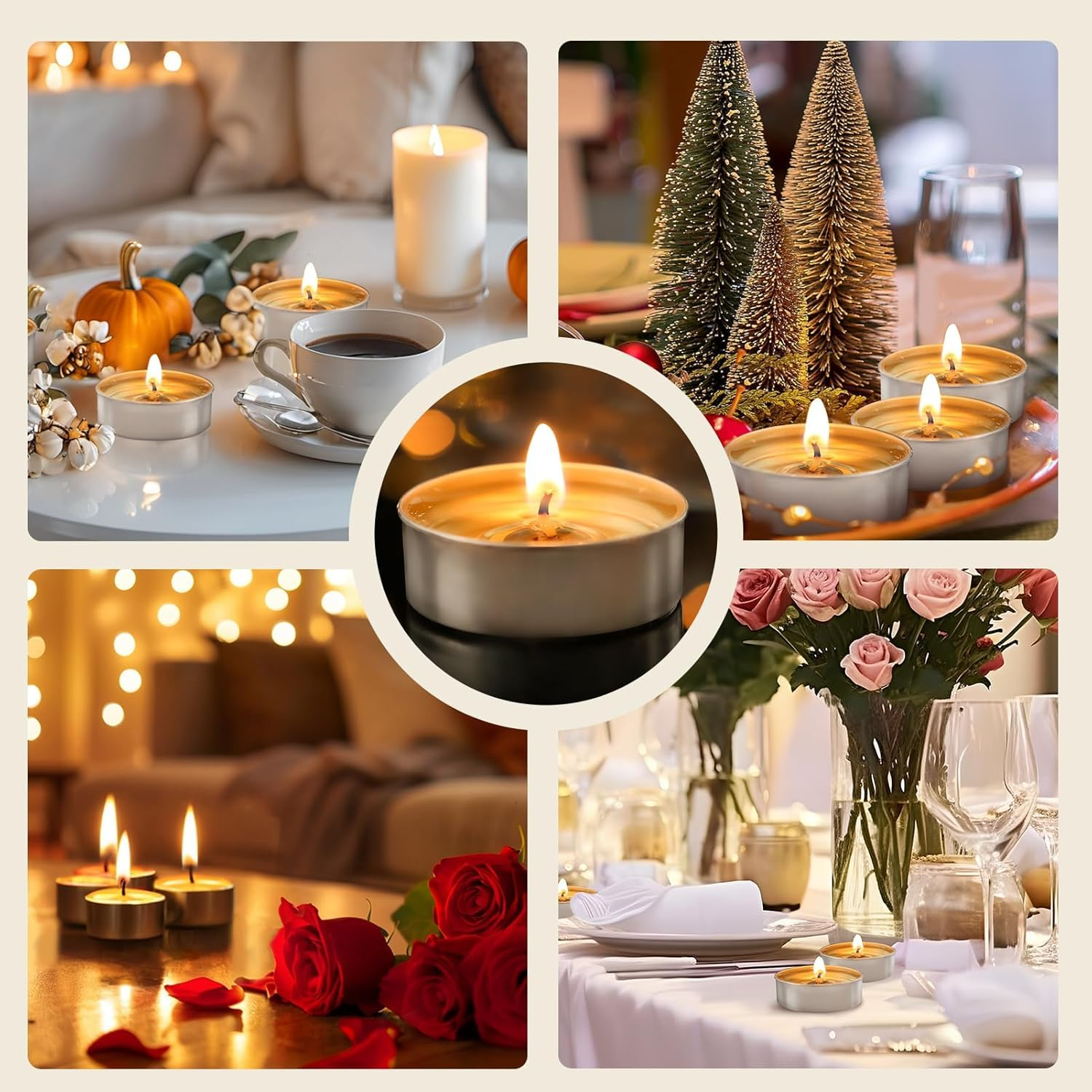 Tea Light Candles - 25 Pcs Set – Moon Kuwait