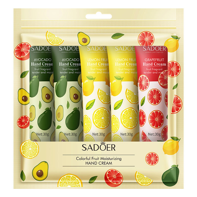 Sadoer Colorful Fruit Moisturizing Hand Cream - 30g x 5 Pcs – Moon Kuwait