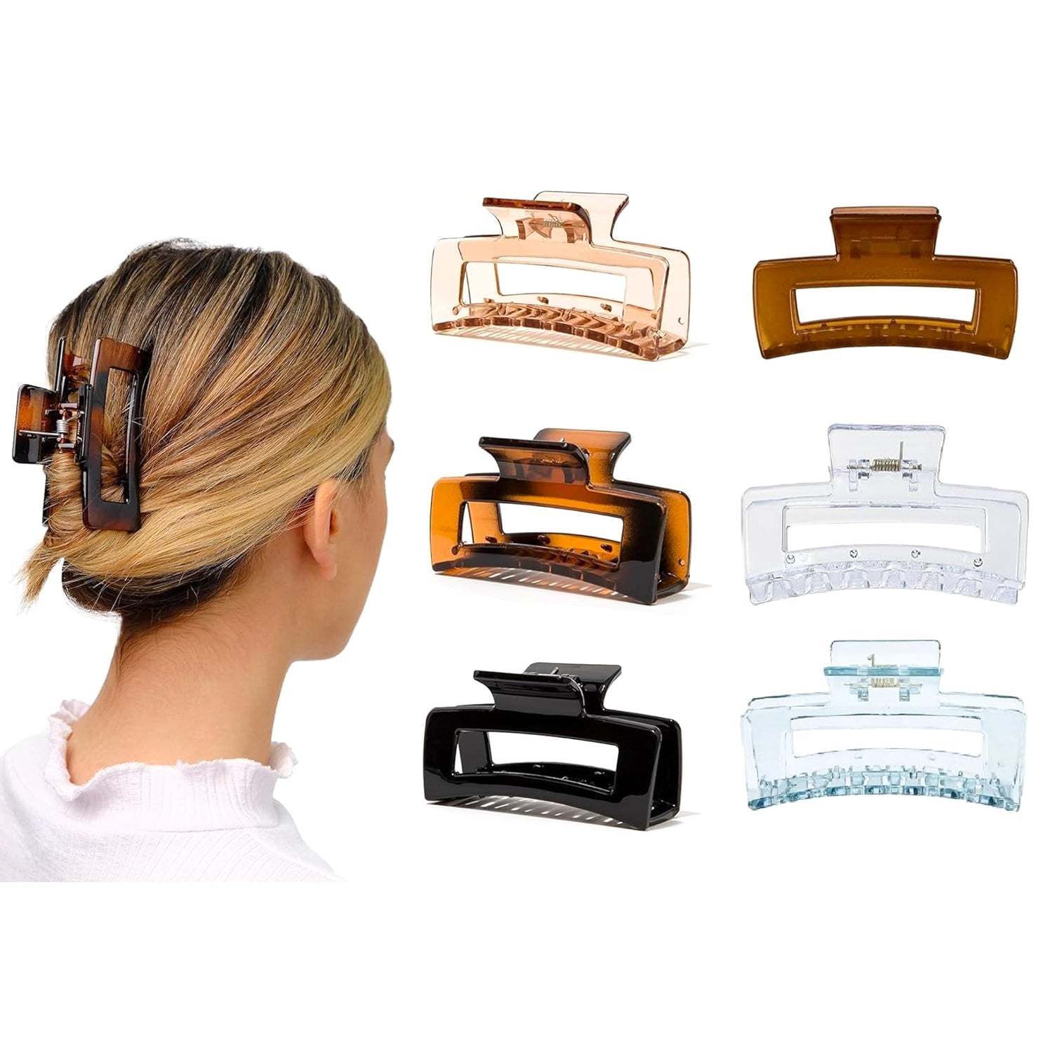 Unique Design Hair Claw Clips - 6 Pcs (C134) – Moon Kuwait