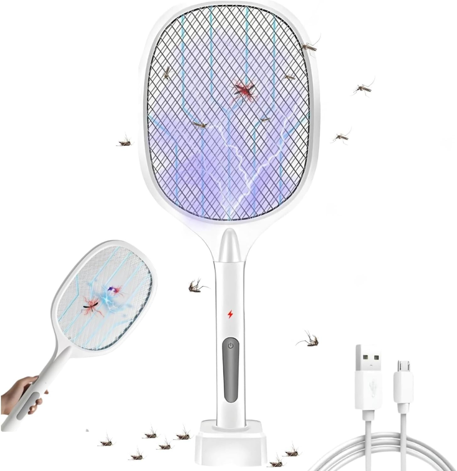 Purple Light 2 in 1 Dual Modes Electric Mosquito Bat ES-20 – Moon Kuwait