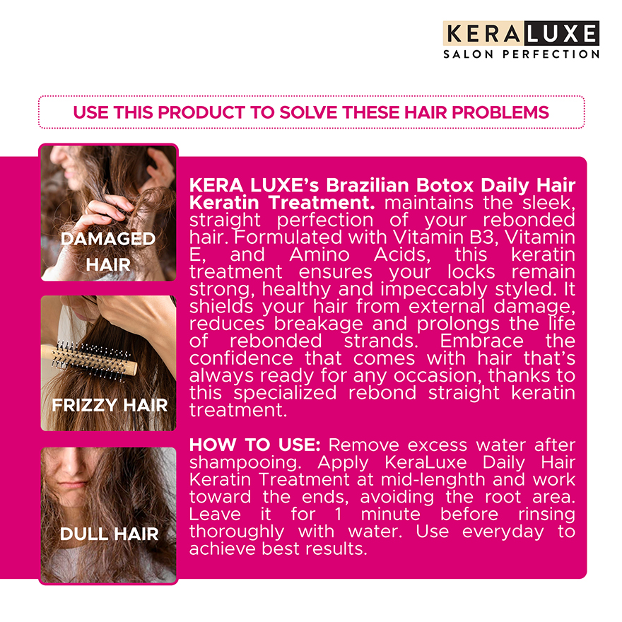 Kera Luxe Brazilian Botox Daily Keratin Treatment - 700ml – Moon Kuwait